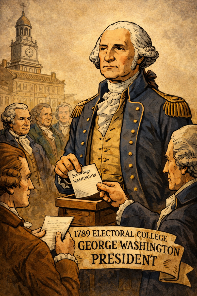 February 4th, 1789 - Washington Elected President – Faces Of History