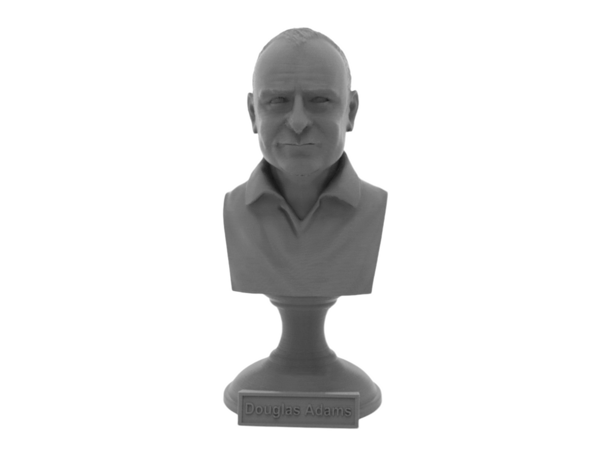 Douglas Adams, 5-inch Bust on Pedestal, Gray – Faces Of History