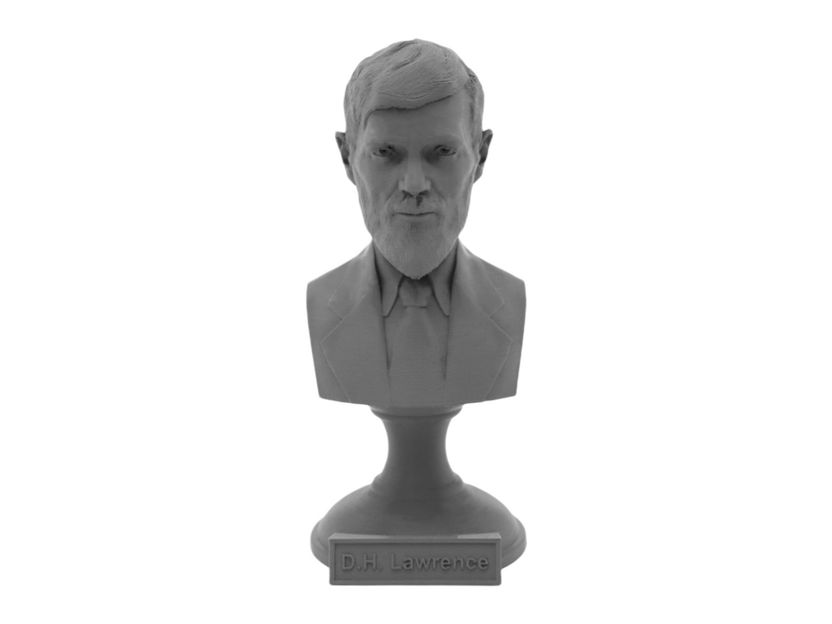 D.H. Lawrence, 5-inch Bust on Pedestal, Gray – Faces Of History