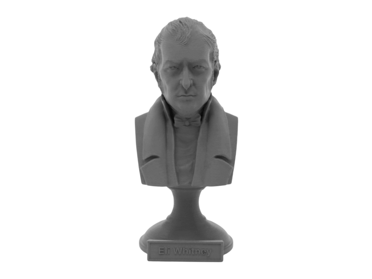Eli Whitney, 5-inch Bust on Pedestal, Gray – Faces Of History