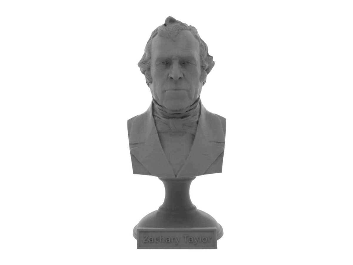 Zachary Taylor, 5-inch Bust on Pedestal, Gray – Faces Of History