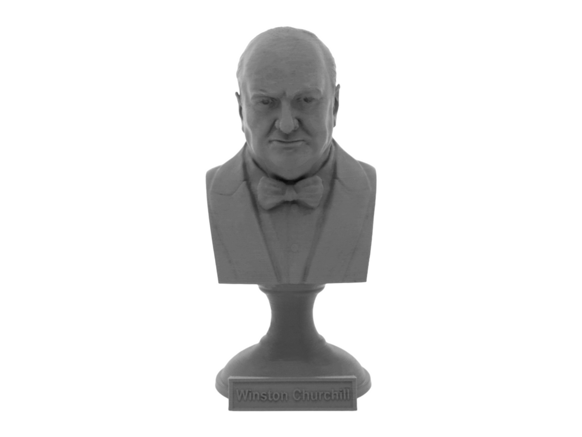 Winston Churchill, 5-inch Bust on Pedestal, Gray – Faces Of History