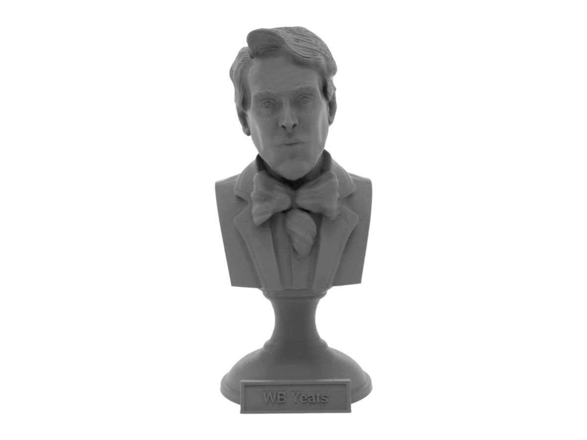 W.B. Yeats, 5-inch Bust on Pedestal, Gray – Faces Of History